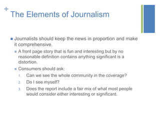 Elements of journalism | PPT