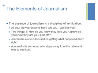 Elements of journalism | PPT