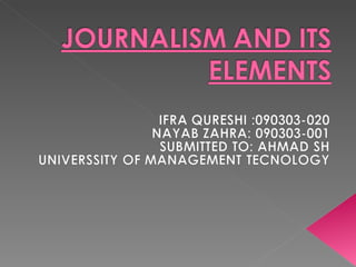 Elements of journalism (5) | PPT