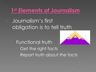 Elements of journalism (5) | PPT