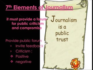 Elements of journalism (5) | PPT