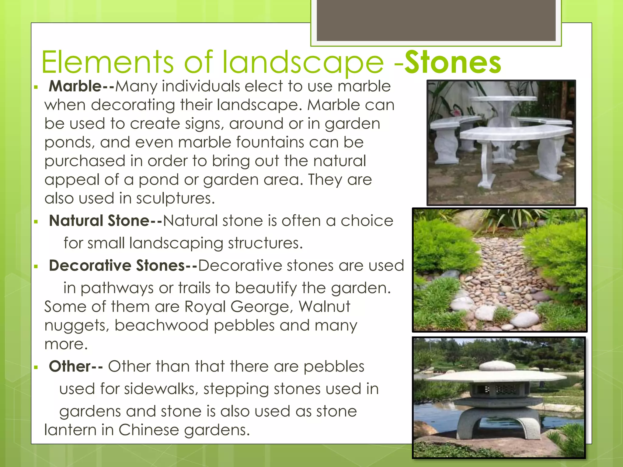 Elements of landscape | PPTX