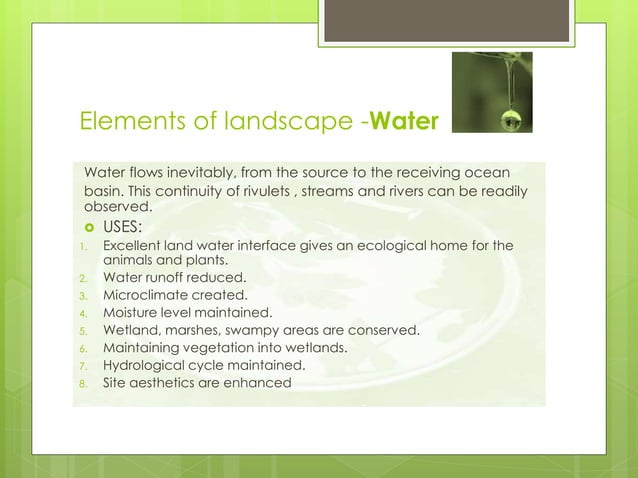 Elements of landscape | PPTX