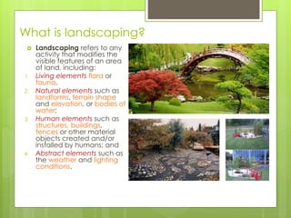 Elements of landscape | PPTX