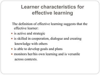 Elements of Learning | PPTX