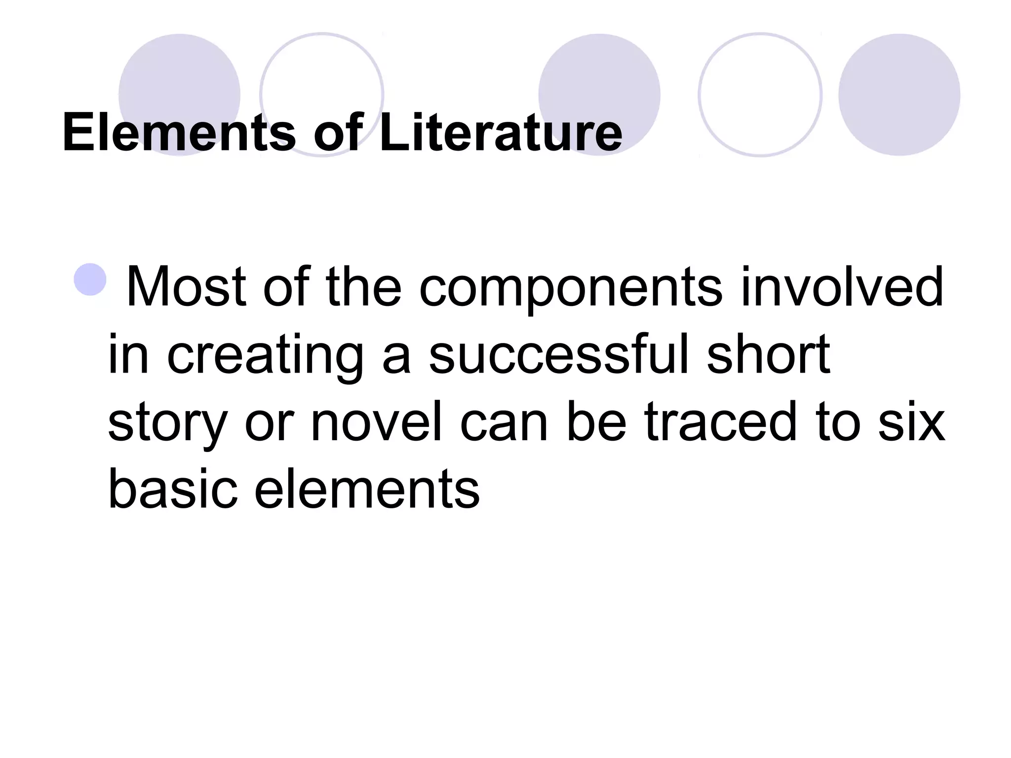 Elements of literature | PPT