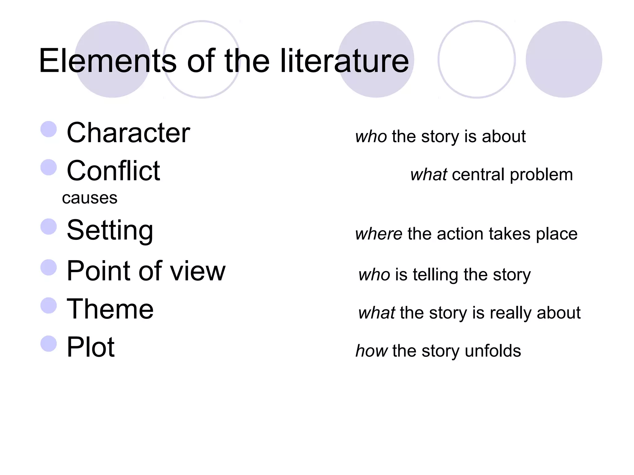 Elements of literature | PPT