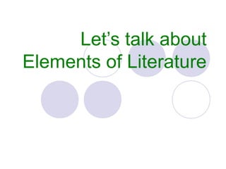 Elements of literature | PPT