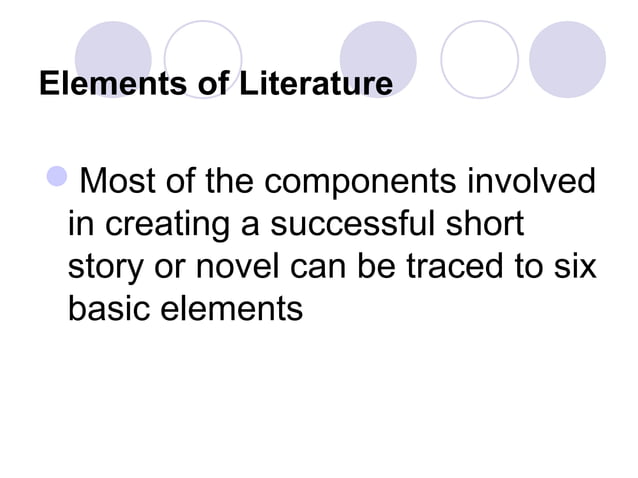 Elements of literature | PPT