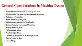 Fundamental of Design -Elements of Machine Design | PPTX