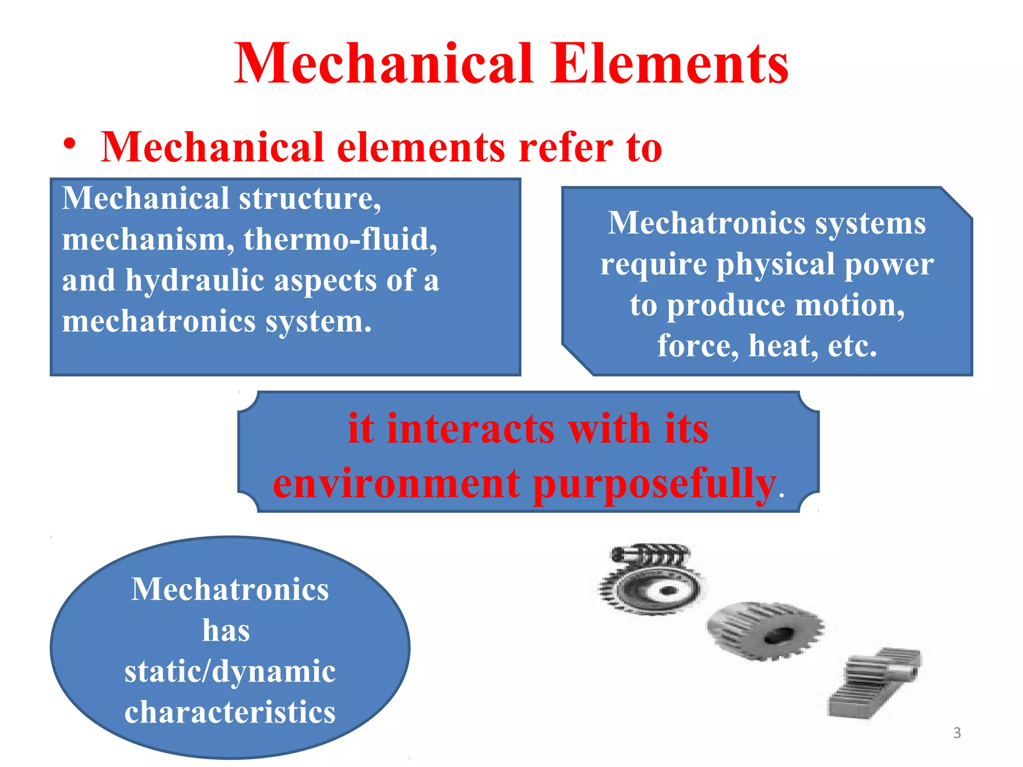 Elements of mechatronics | PPT