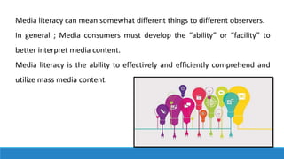 Elements of media literacy | PPTX