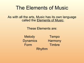 Elements Of Music | PPT