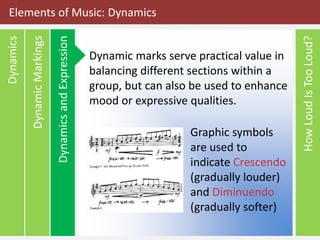 Elements of music: Dynamics and Tone Color | PPTX | Classical Music | Music