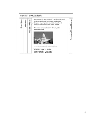 Elements of Music: Form Notes | PDF