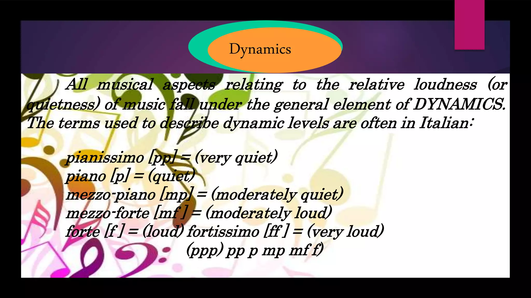 Elements of music ppt | PPTX