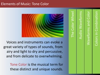 Elements of music: Tone Color | PPTX