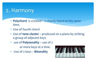 Elements of Music in the 20th Century | PPTX
