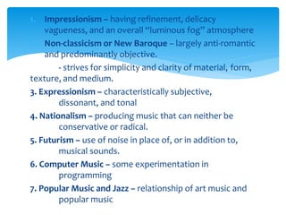 Elements of Music in the 20th Century | PPTX