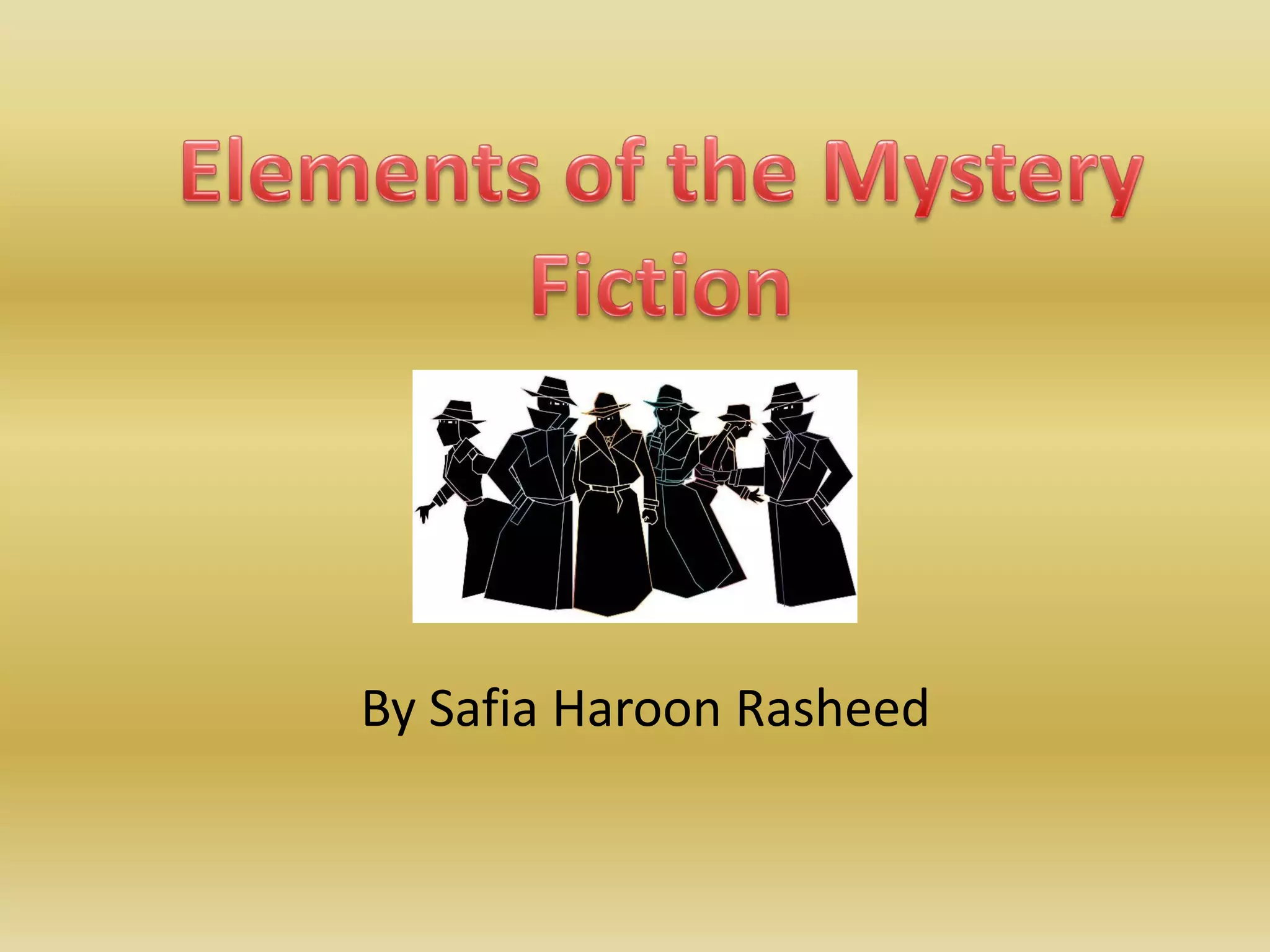 Elements of mystery fiction | PDF