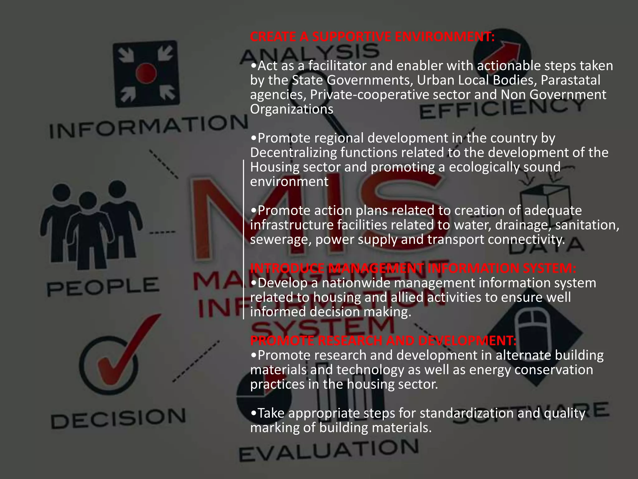 Elements of national housing policy | PPTX