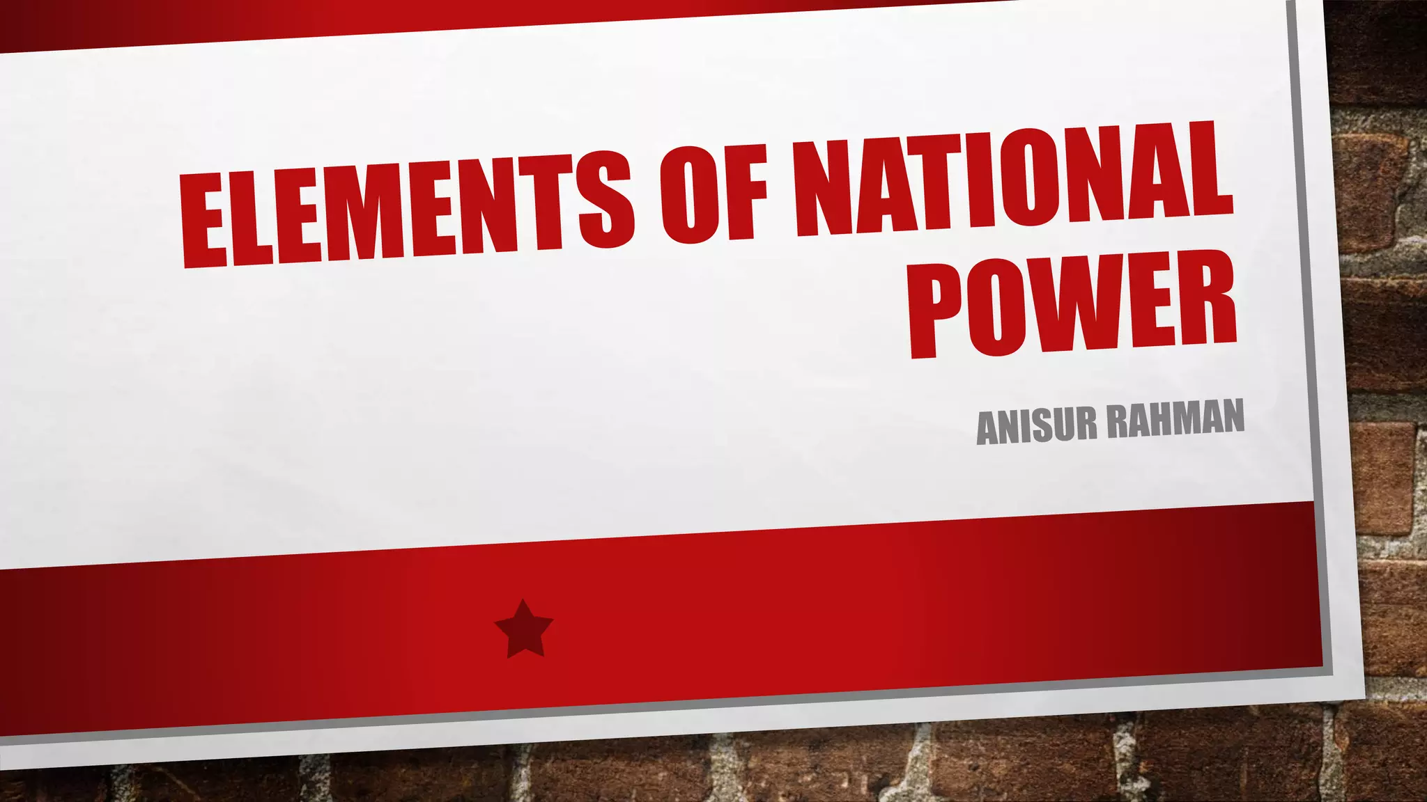 Elements Of National Power | PPTX
