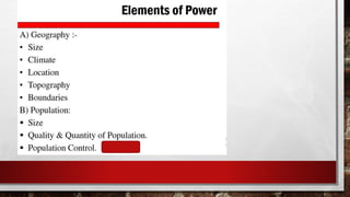 Elements Of National Power | PPTX