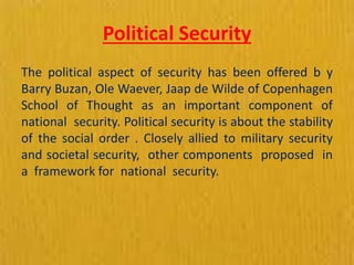 Elements of national security by Abid Hussain | PPTX