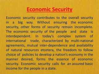 Elements of national security by Abid Hussain | PPTX