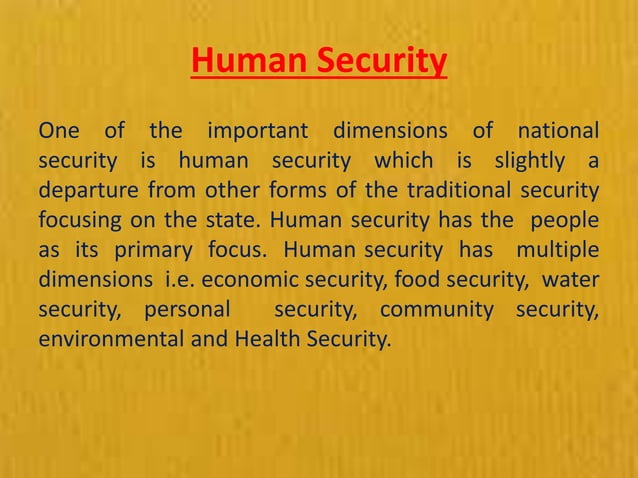 Elements of national security by Abid Hussain | PPTX