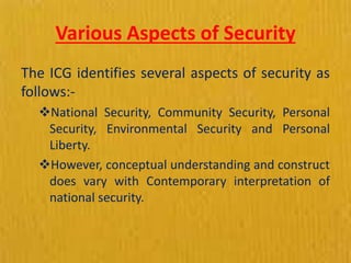 Elements of national security by Abid Hussain | PPTX