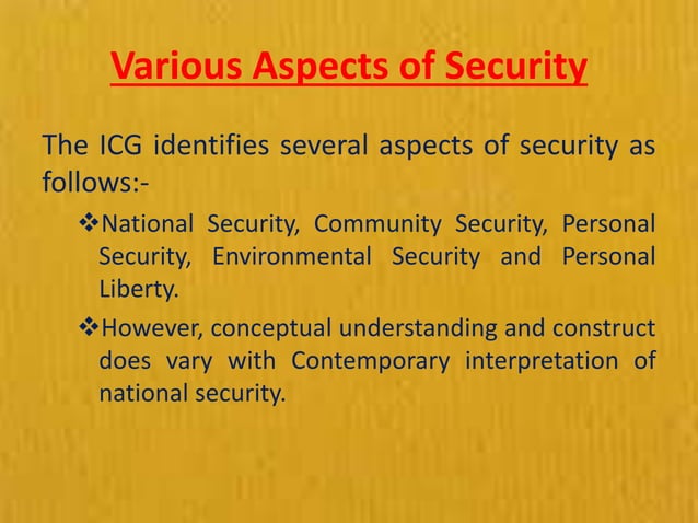 Elements of national security by Abid Hussain | PPTX