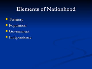 Elements of nationhood | PPT
