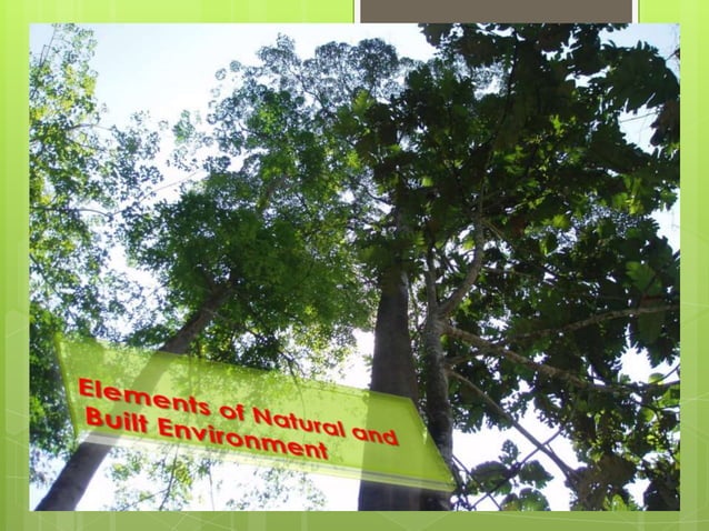 Elements of natural and built environment | PPT
