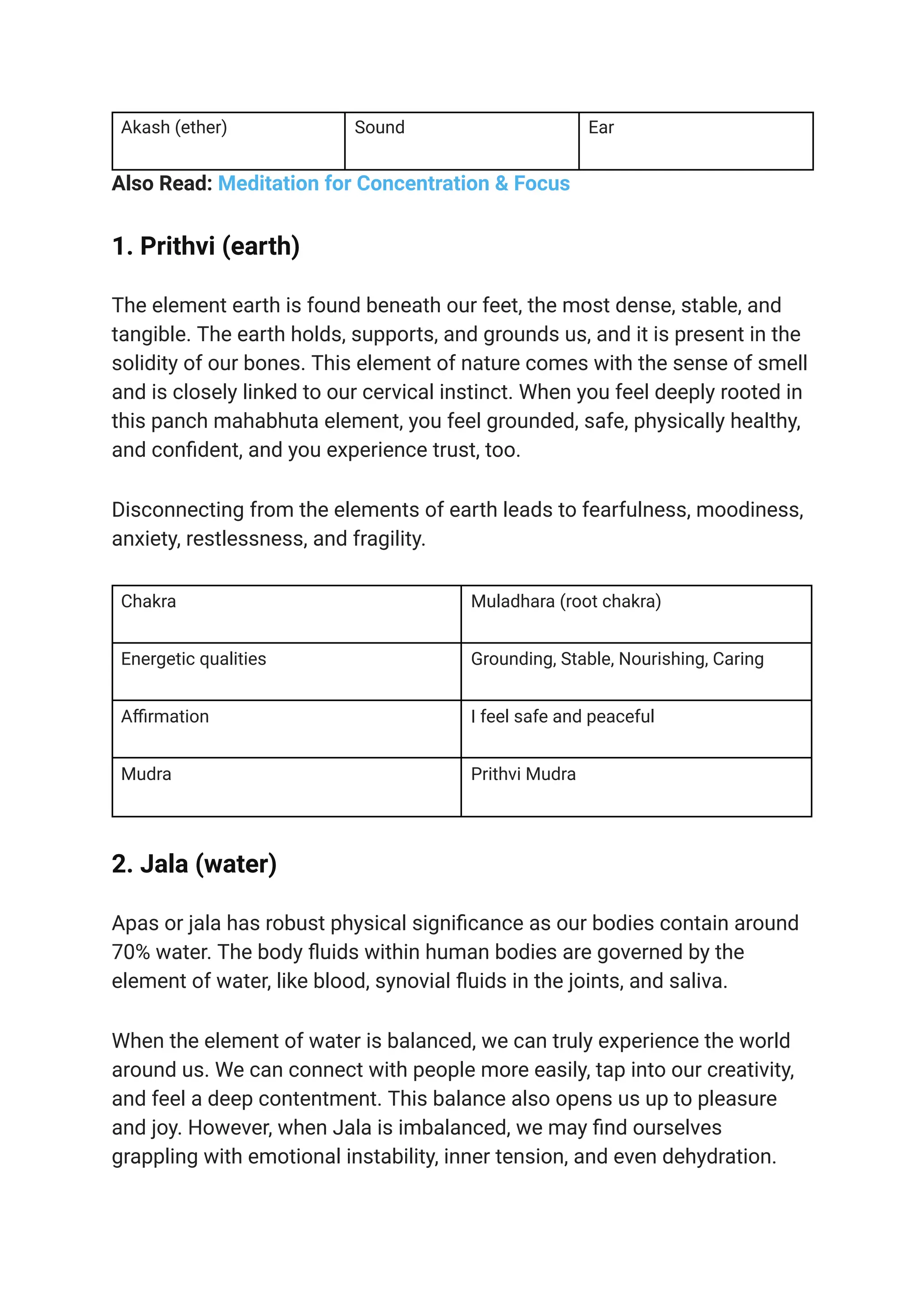 5 Elements of Nature (Pancha Mahabhutas) | PDF