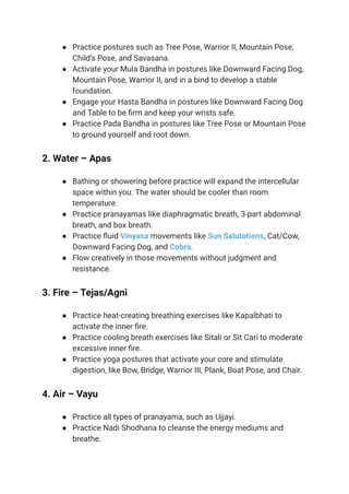 5 Elements of Nature (Pancha Mahabhutas) | PDF