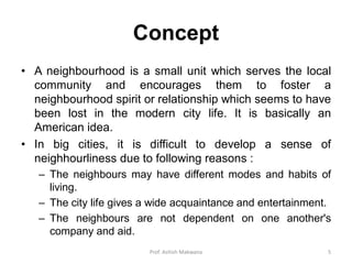 Elements of Neighbourhood_Building and Town Planning | PPT