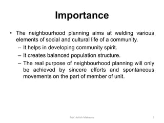 Elements of Neighbourhood_Building and Town Planning | PDF