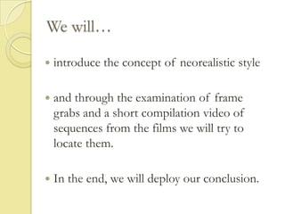 Elements of neorealistic style in Los olvidados (1950) | PPTX