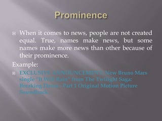 Elements of news | PPT