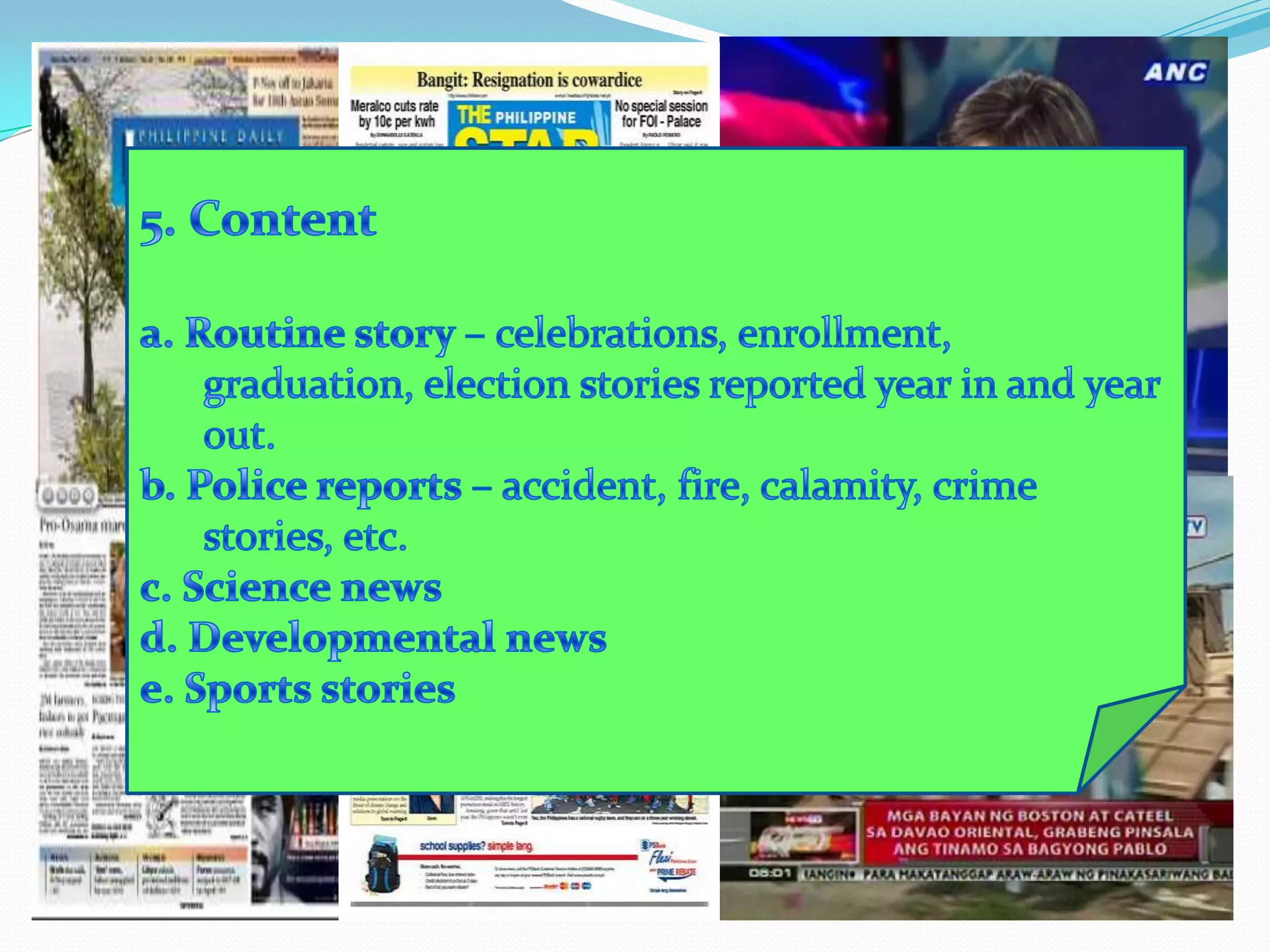 Elements of news | PPTX