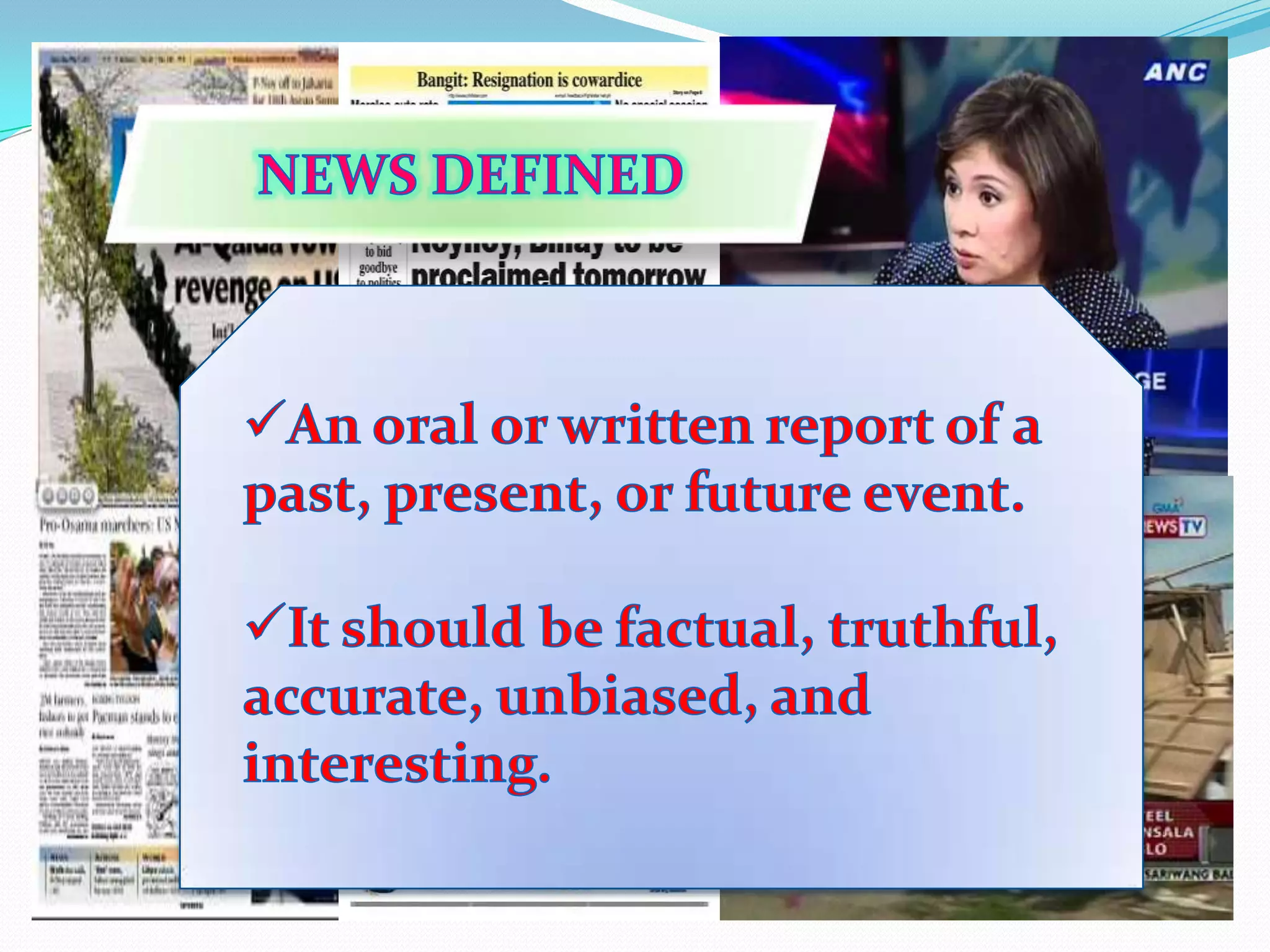 Elements of news | PPTX