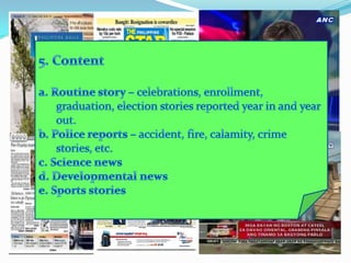 Elements of news | PPTX