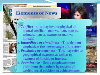 Elements of news | PPTX