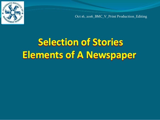 Elements Of Newspaper elements-of-newspaper
