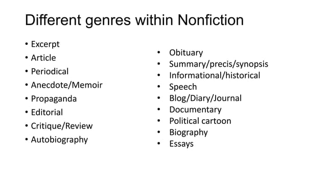Elements of NonFiction | PPTX