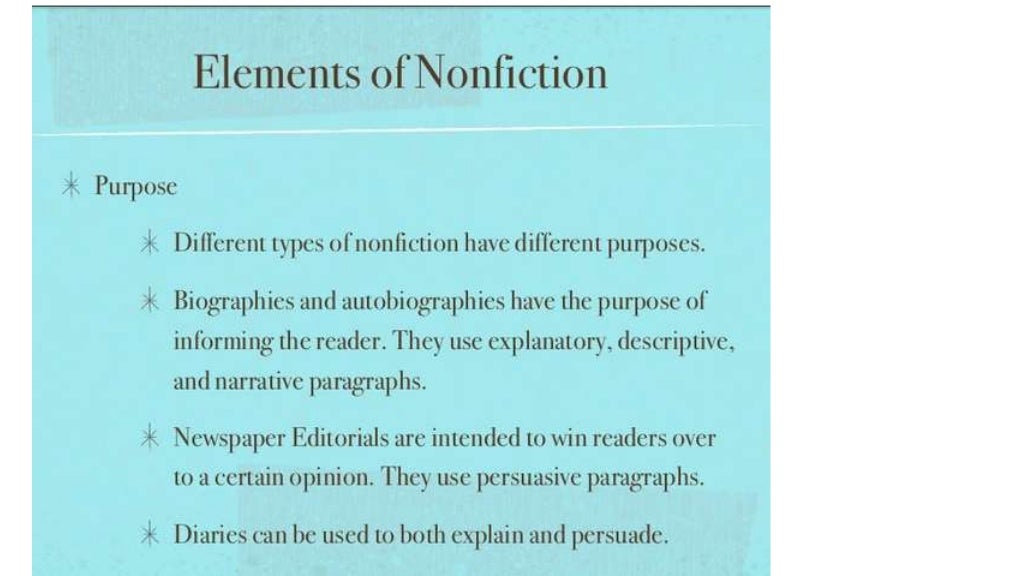 Elements of NonFiction