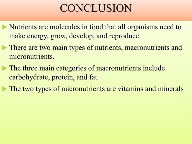 Elements of nutrition macro & micro nutrients | PPTX | Chemistry | Science