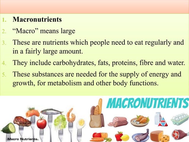 Elements of nutrition macro & micro nutrients | PPTX | Chemistry | Science
