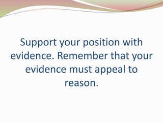 Elements of persuasive or argument writing | PPTX